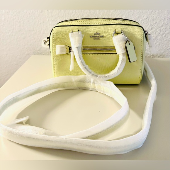 Coach | Bags | Nwt Coach Lime Green Mini Bag With Crossbody Strap ...